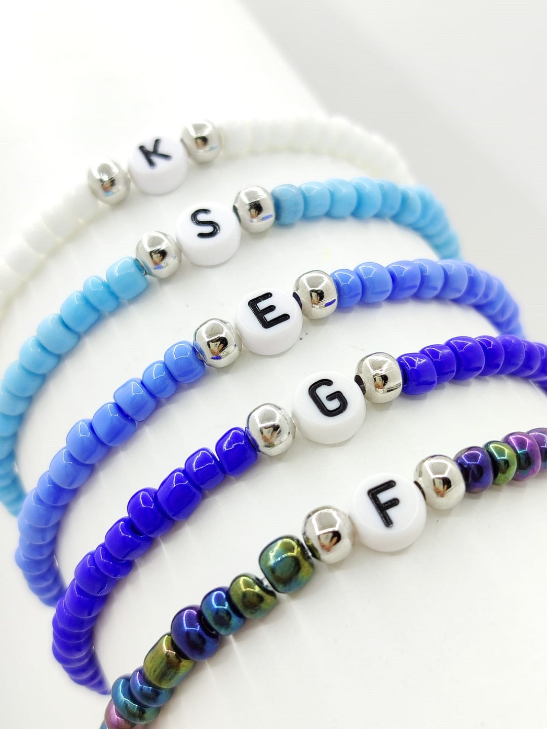1-10-100-1000 Beaded Bracelets/flexible Customizable Bracelet/bulk ...