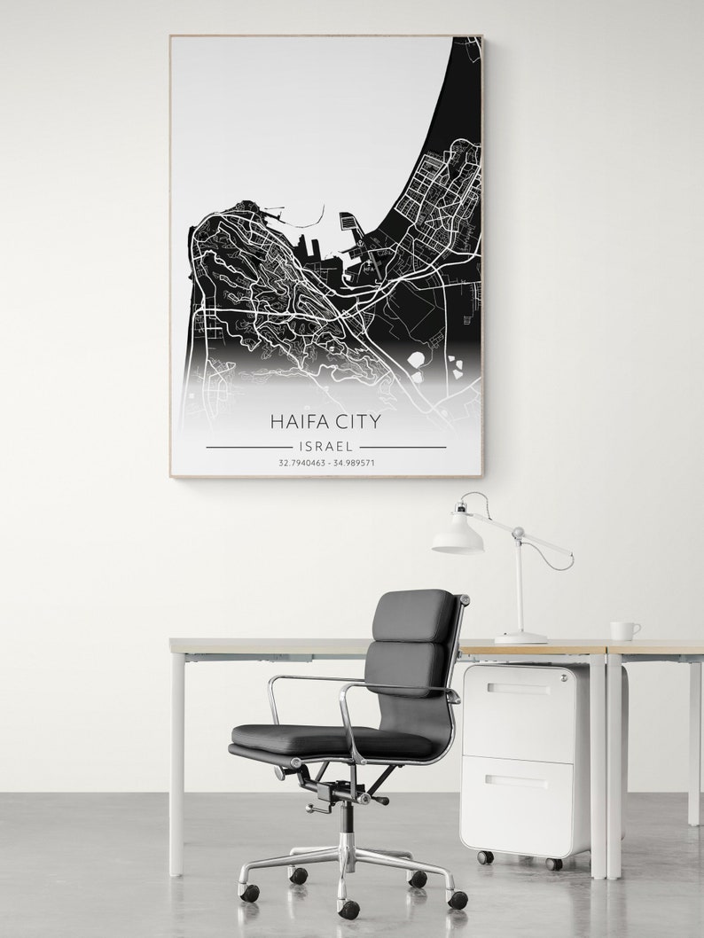 Unique and Special Design of Haifa Maps, With a Circular Heart Shape or ...