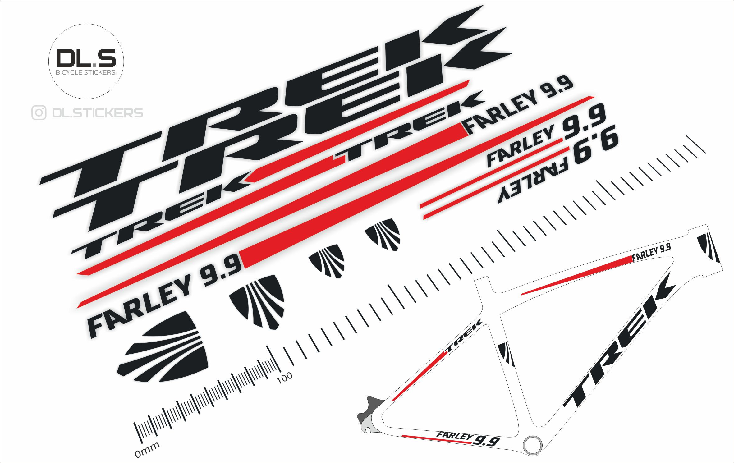 1400 Trek Bicycle Stickers