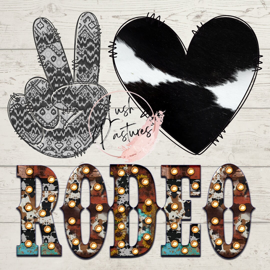 Peace Love Rodeo PNG FILE ONLY - Etsy
