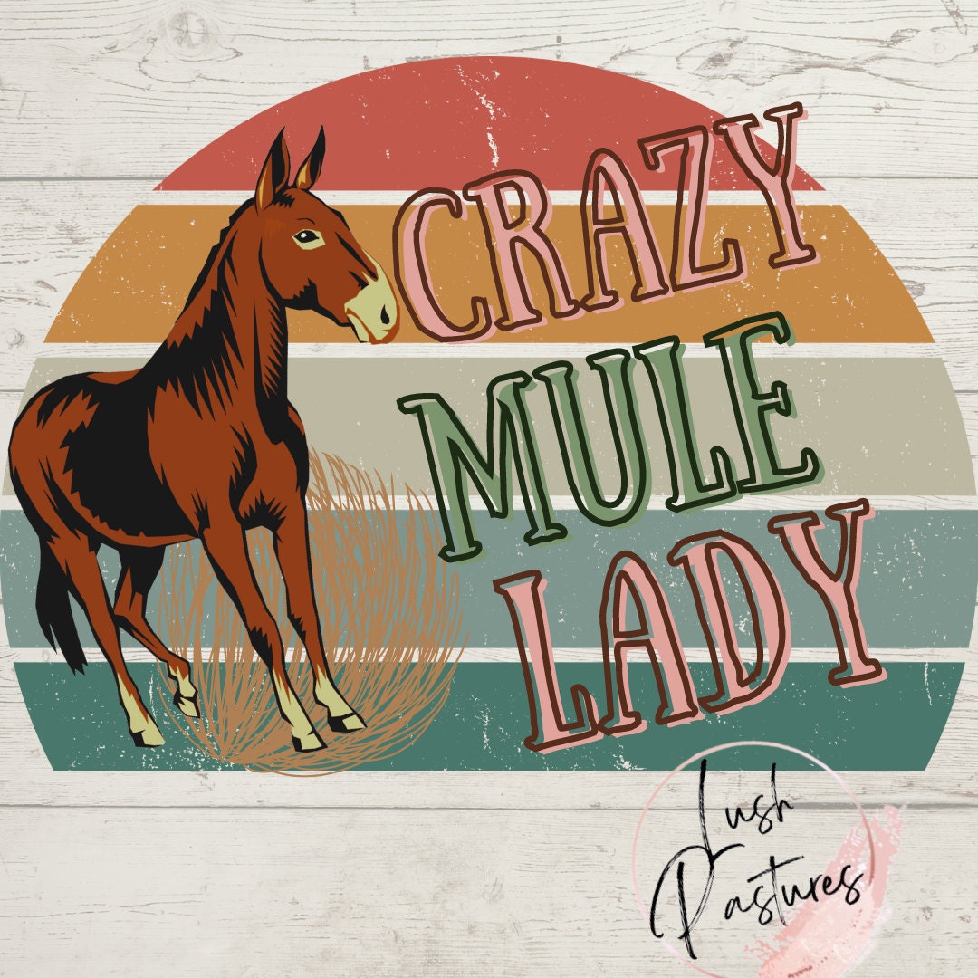Crazy Mule Lady PNG File ONLY - Etsy
