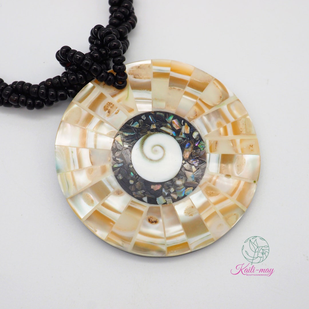 NATURAL Mother of PEARL SHIVA Shell Handmade Pendant Necklace - Etsy