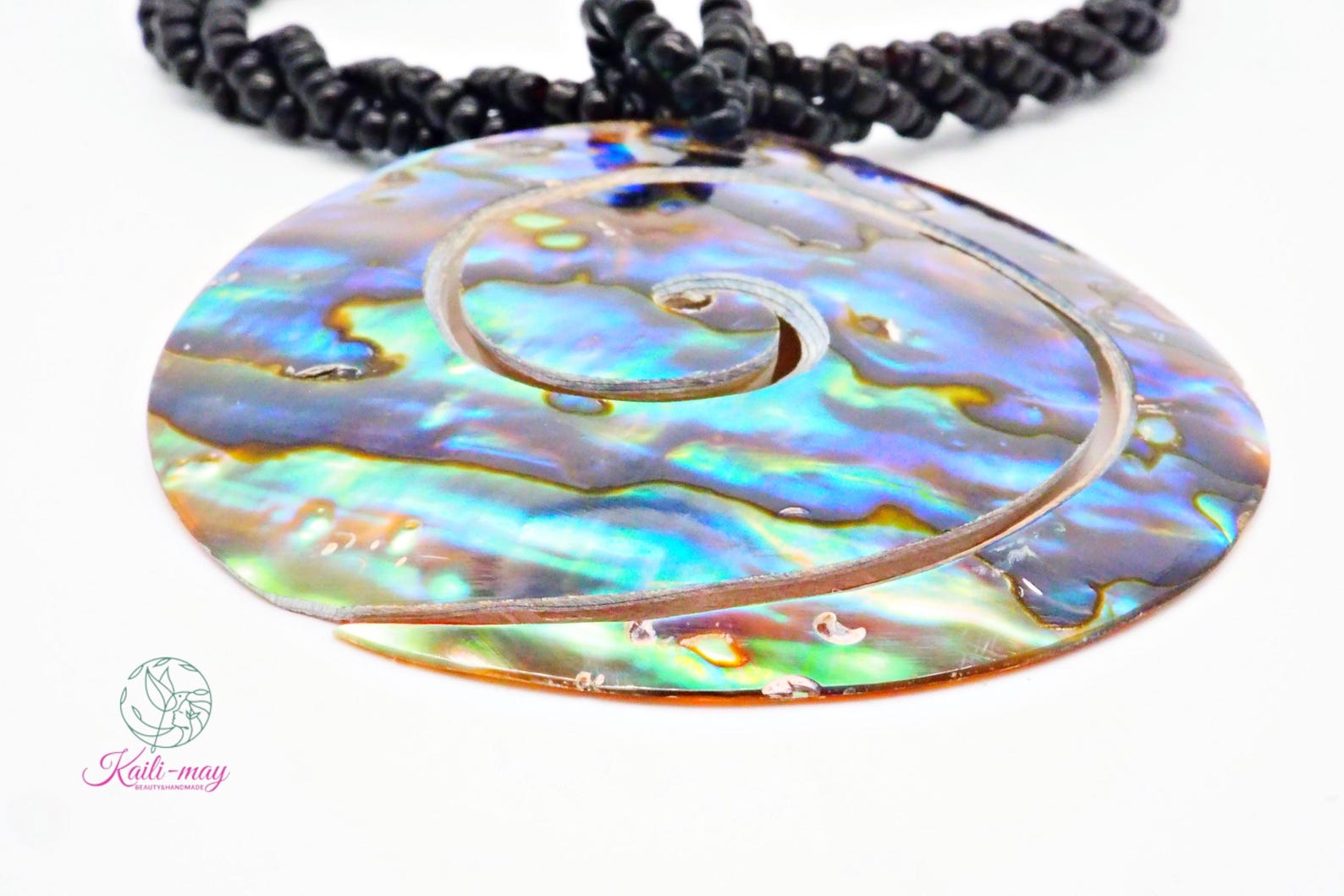 A Single Piece of ABALONE Shell Pendant in Rounded Shape - Etsy