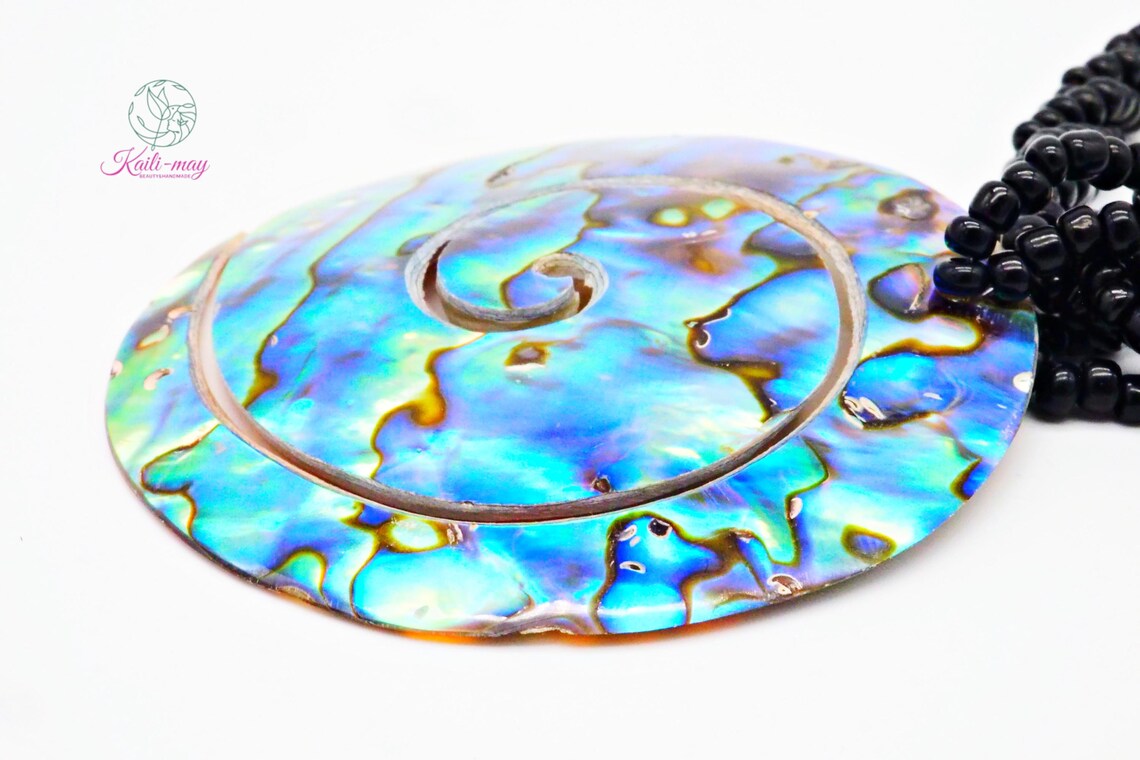 A Single Piece of ABALONE Shell Pendant in Rounded Shape - Etsy