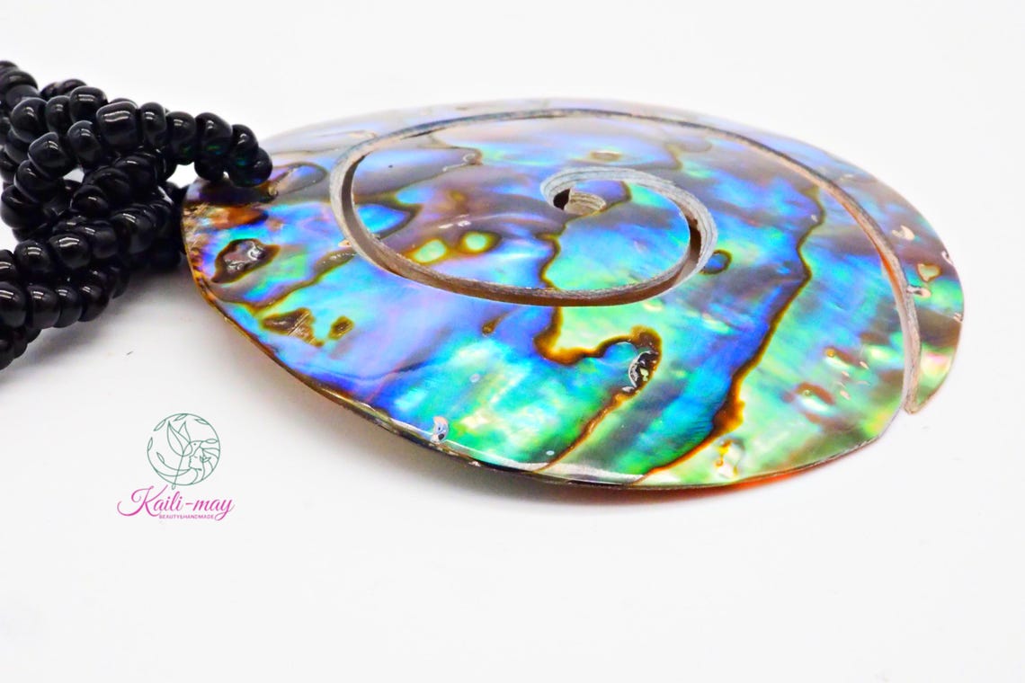 A Single Piece of ABALONE Shell Pendant in Rounded Shape - Etsy
