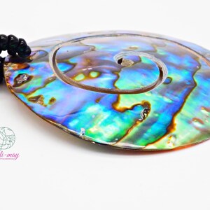 A Single Piece of ABALONE Shell Pendant in Rounded Shape - Etsy