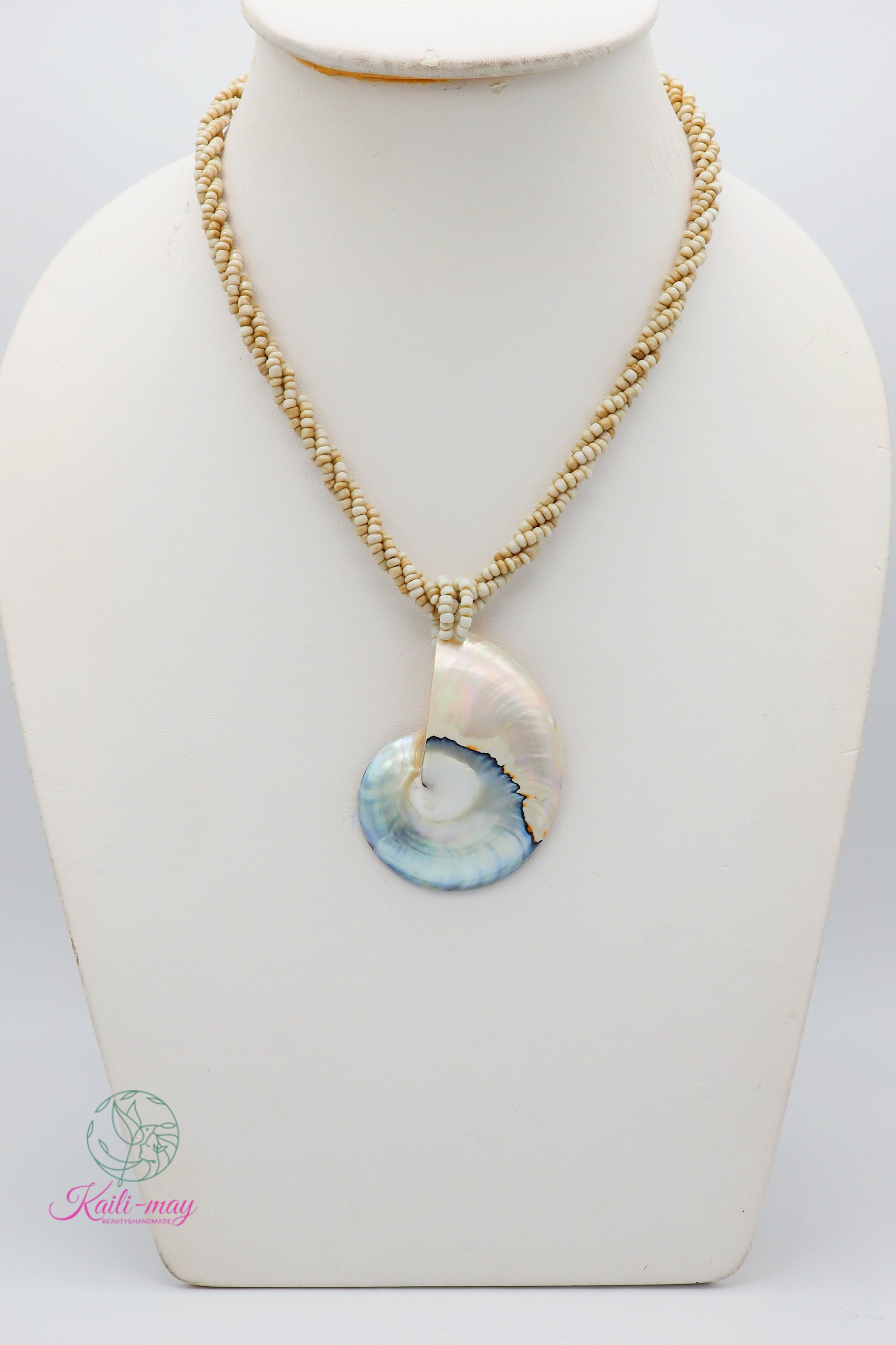 White Pearl Nautilus Shell Handmade Pendant in Half Cut Nautilus - Etsy