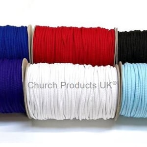 4mm Polyester Cord Soft Drawstring Piping Cord in 22 Colours and ...