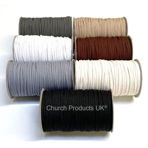4mm Polyester Cord Soft Drawstring Piping Cord in 22 Colours and ...
