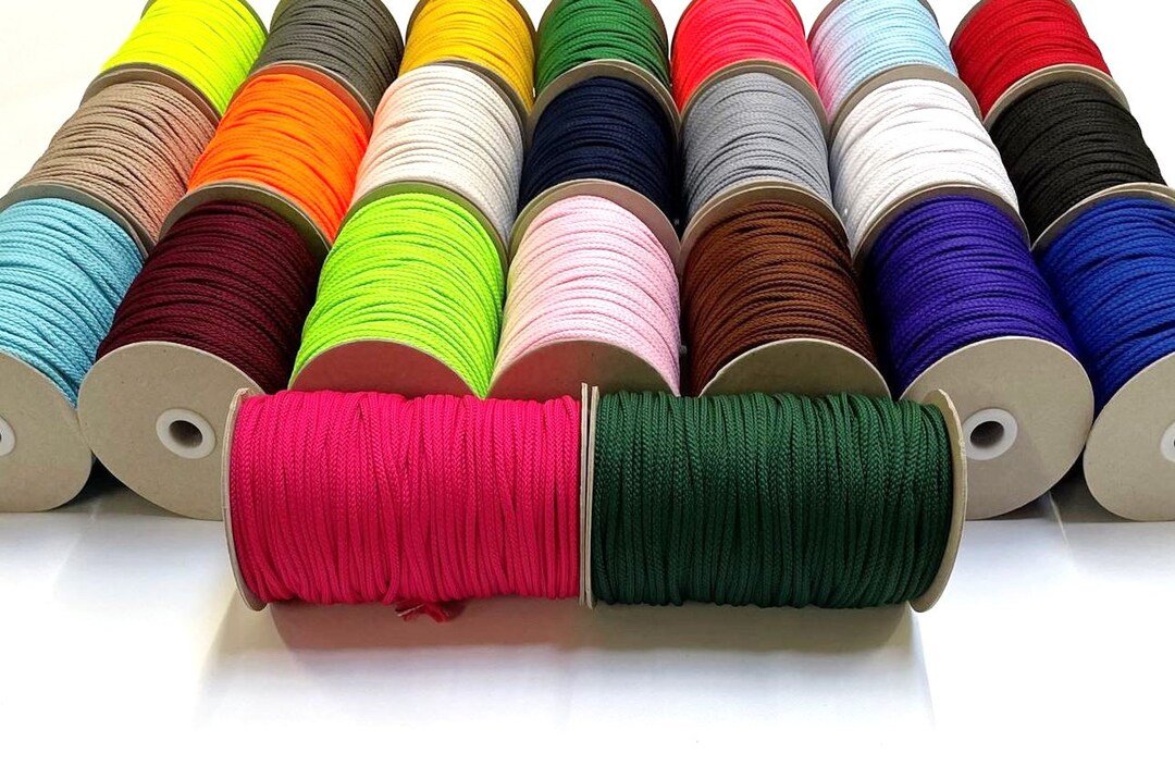 4mm Polyester Cord Soft Drawstring Piping Cord in 22 Colours and ...