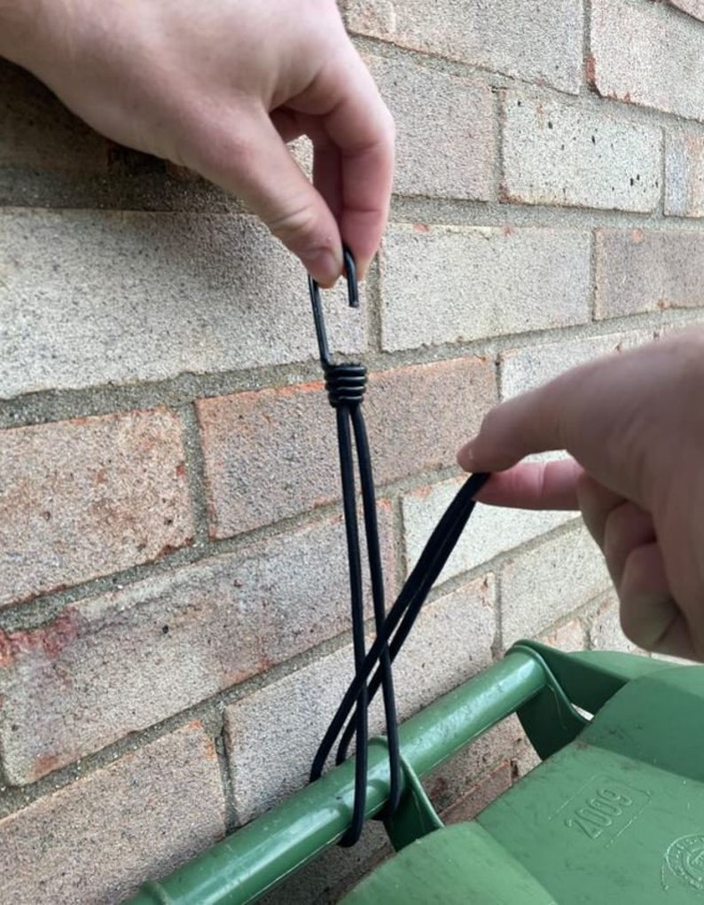 Wheelie Bin Straps Lid Securing Tie Down Strap No Drilling Bungee Cord ...