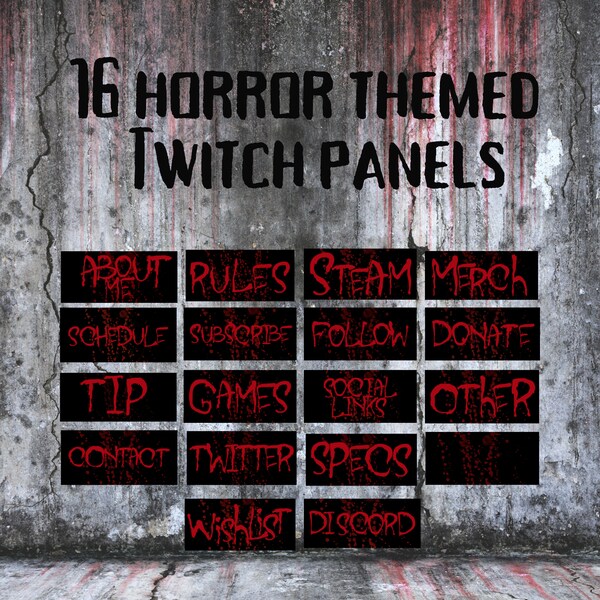 Twitch Horror Panel - Etsy