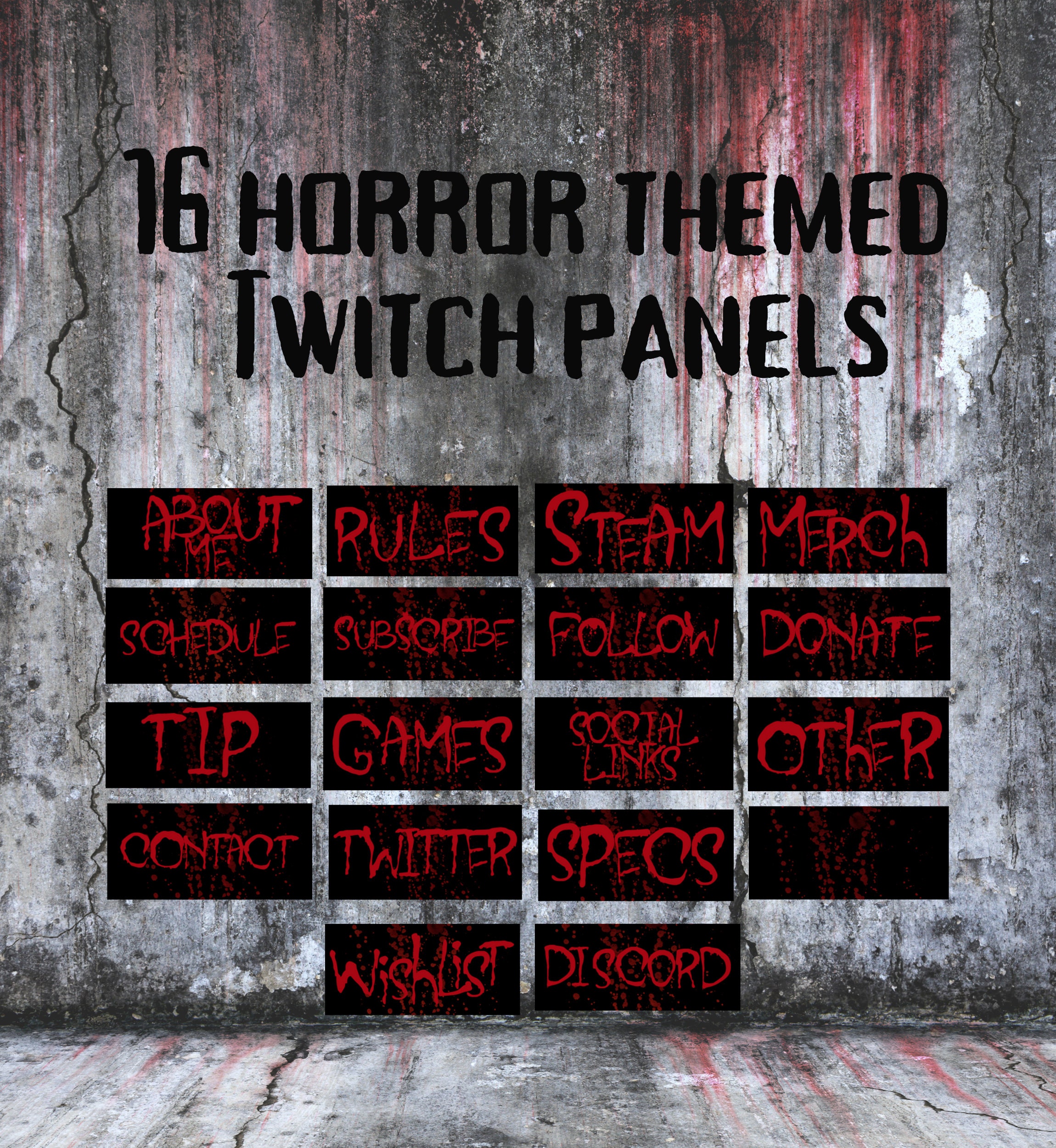Horror Themed Twitch Panels - Etsy