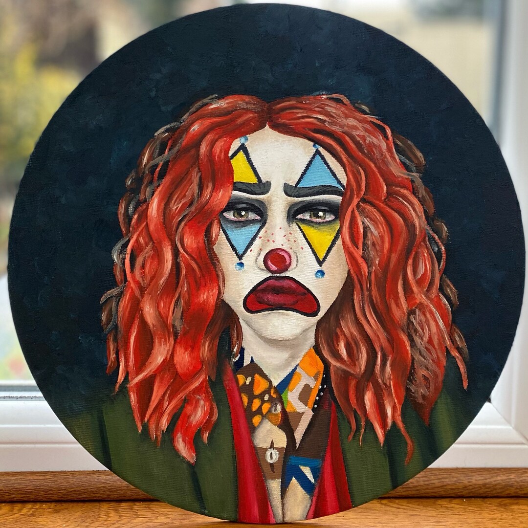 Sad Clown Painting - Etsy