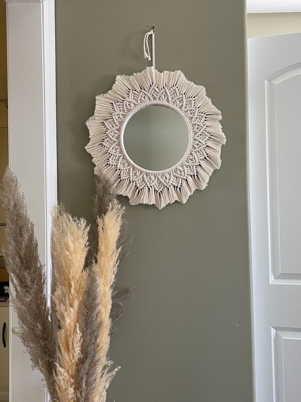 Macrame Mandala Mirror 10" - Etsy