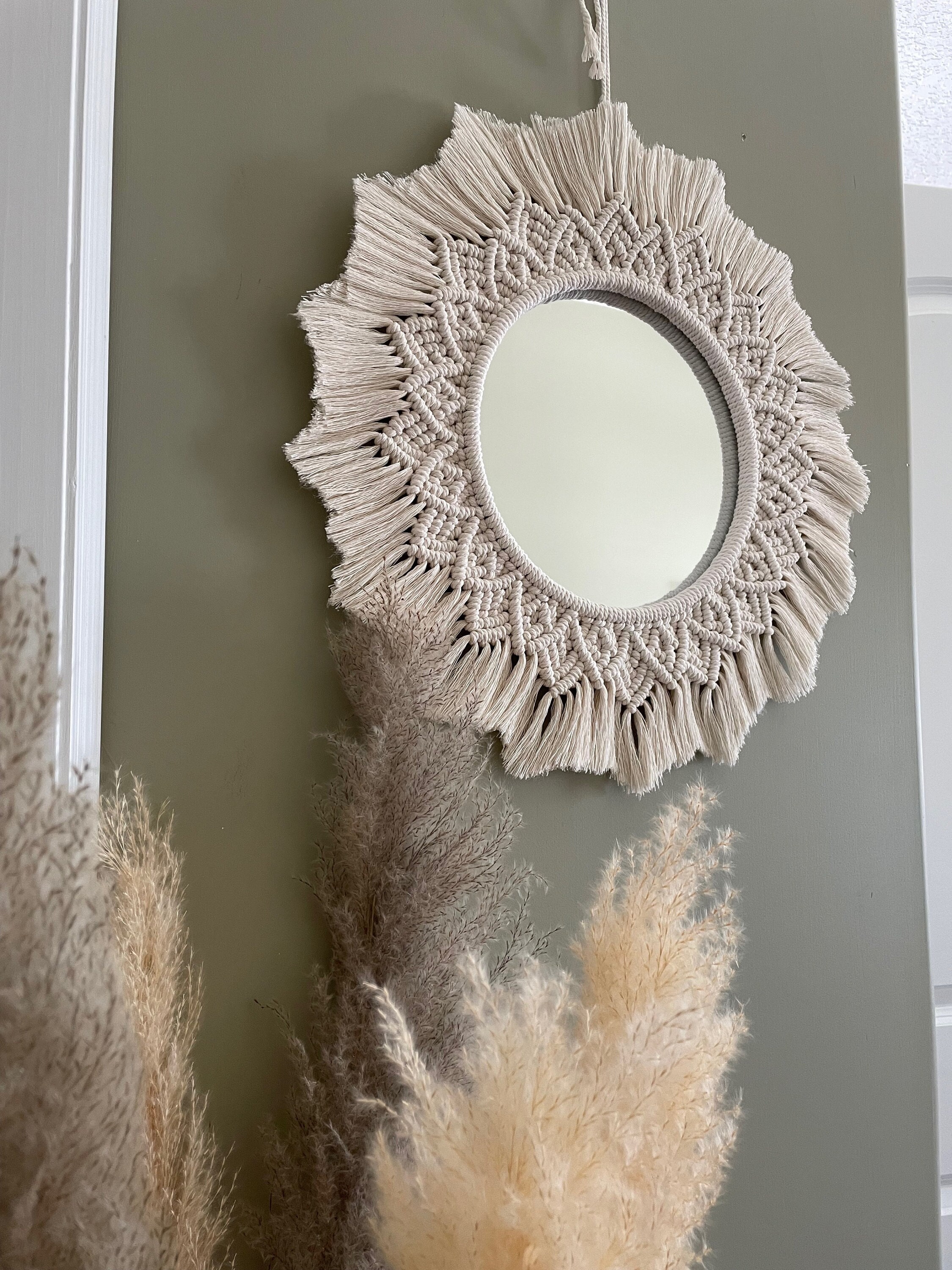 Macrame Mandala Mirror 10" - Etsy