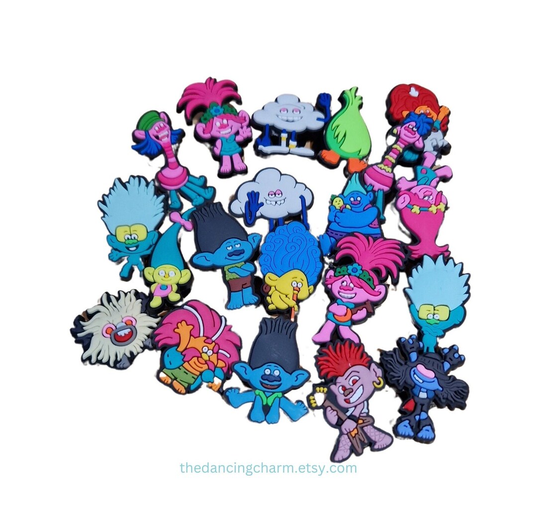 Disney Trolls Croc Charms, Trolls Shoe Charms, Trolls Shoe Decorations ...