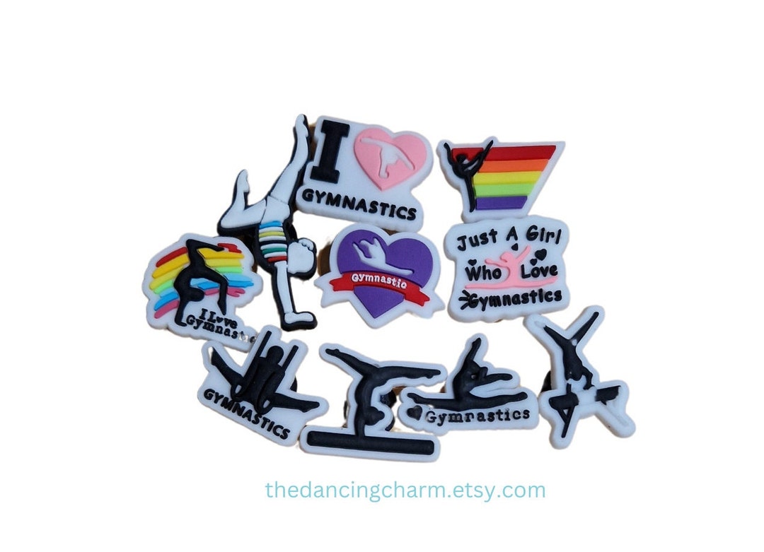 Gymnastic Croc Charms, Gymnastic Shoe Charms, Gymnastic Shoe ...