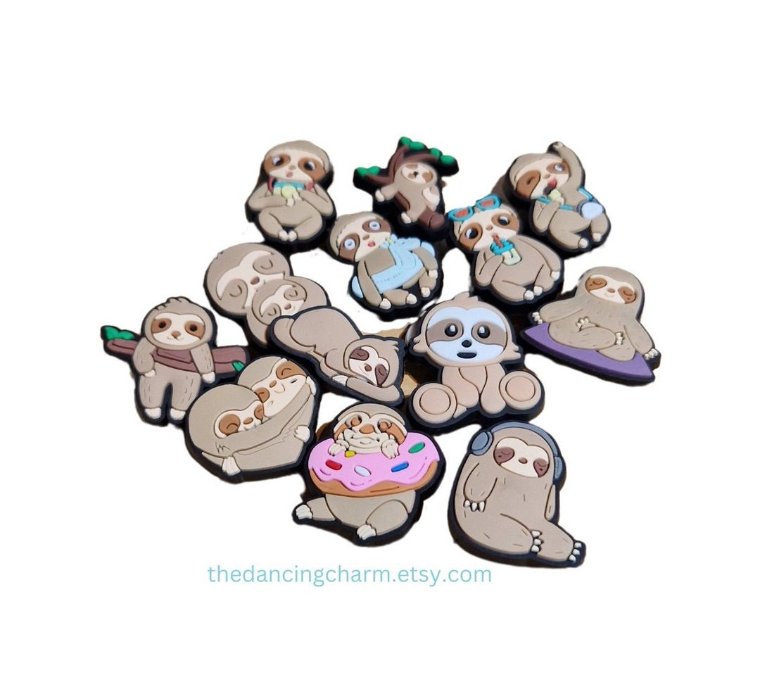Sloth Monkey Croc Charms, Sloth Monkey Shoe Charms, Sloth Monkey ...