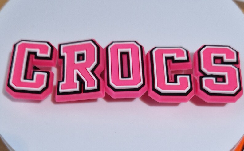 Pink Letters Alphabet Croc Charms, Letter Shoe Charms, Letter Jibbitz ...