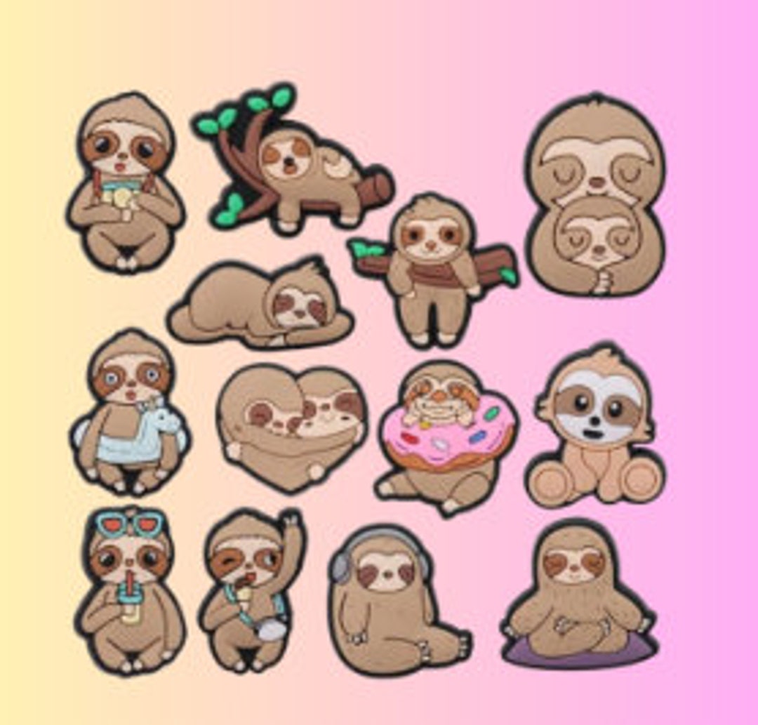 Sloth Monkey Croc Charms, 13 Designs, Croc Charms, Novelty Croc Charms ...