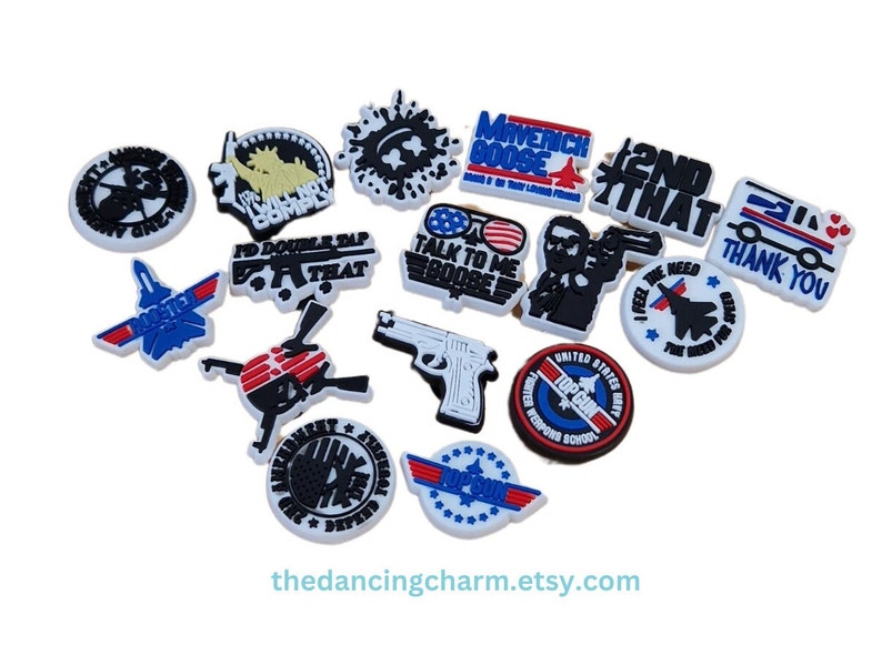 Top Gun Croc Charms, Top Gun Shoe Charms, Top Gun Shoe Decorations, Top ...