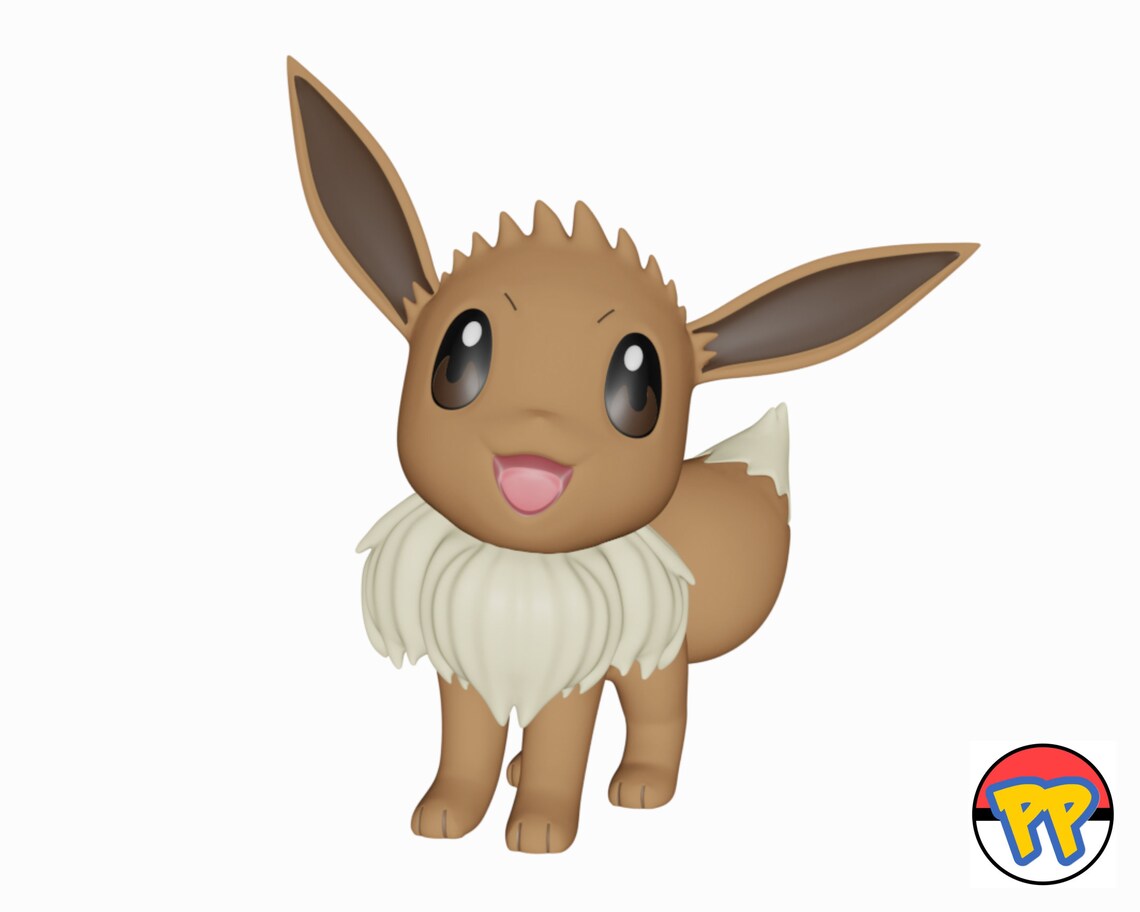 Eevee Life-sized STL 3D Printing Pokemon Files (fan Art), Digital ...