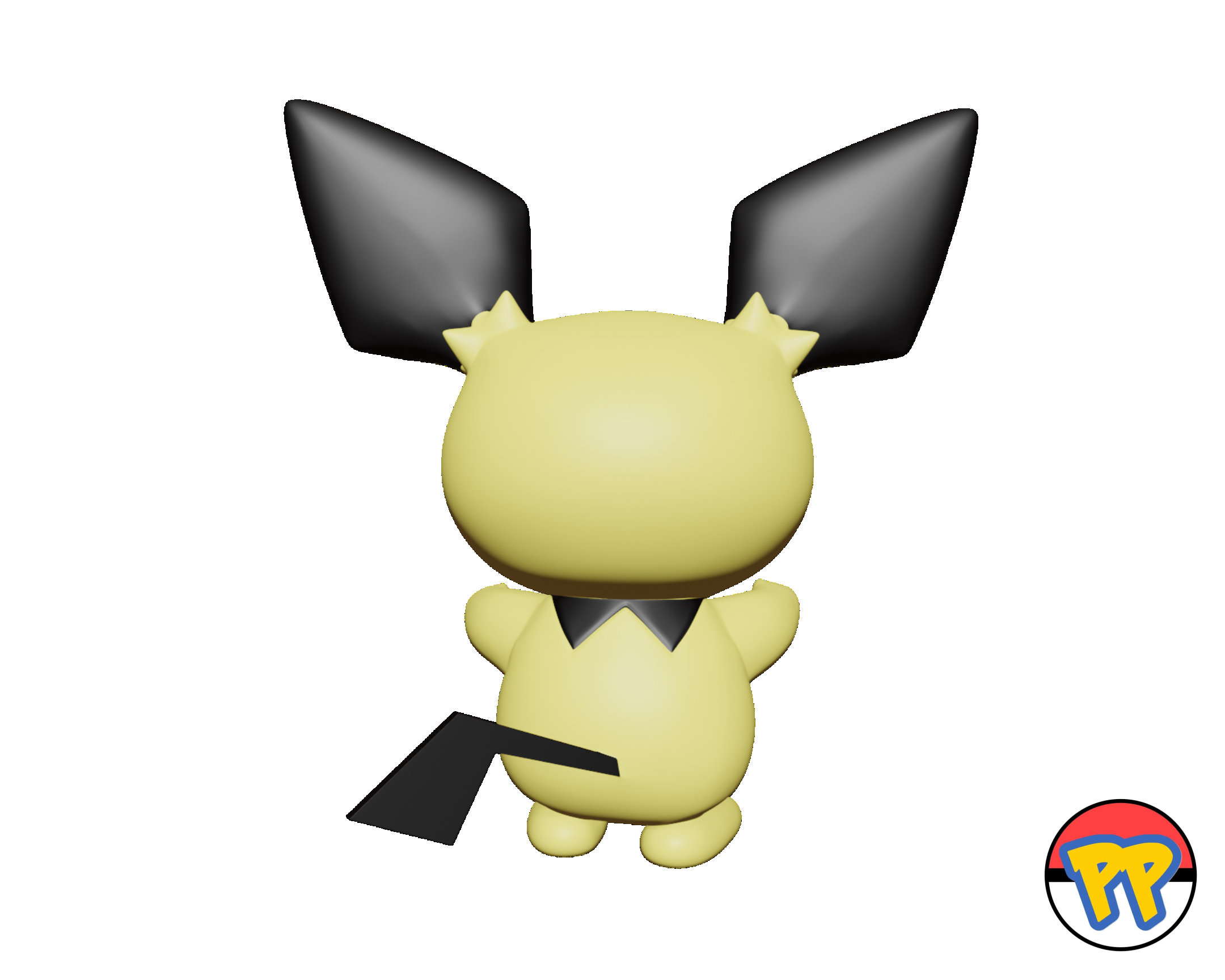 Pichu Life-sized STL 3D Printing Pokemon Files (fan Art), Digital ...
