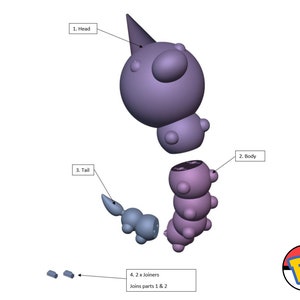 Weedle Life-sized STL 3D Printing Pokemon Files (fan Art), Digital ...