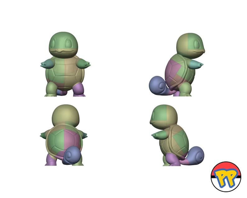 Squirtle Life-sized STL 3D Printing Pokemon Files (fan Art), Digital ...