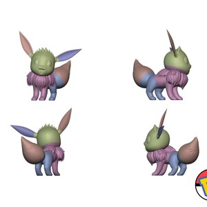 Eevee Life-sized STL 3D Printing Pokemon Files (fan Art), Digital ...