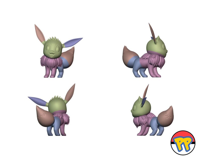 Eevee Life-sized STL 3D Printing Pokemon Files (fan Art), Digital ...