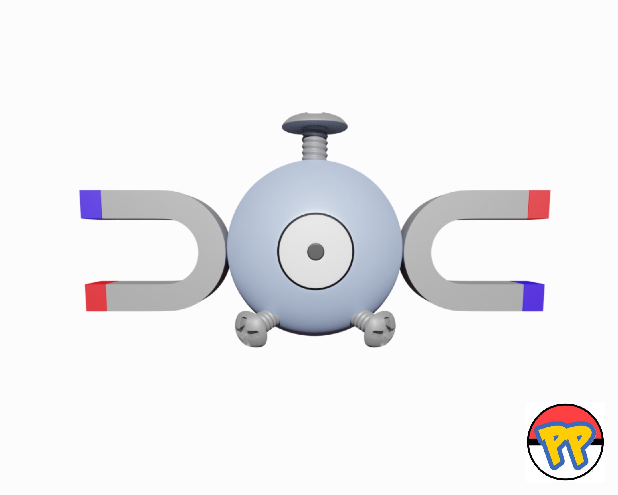 Magnemite Life-sized STL 3D Printing Pokemon Files (fan Art), Digital ...