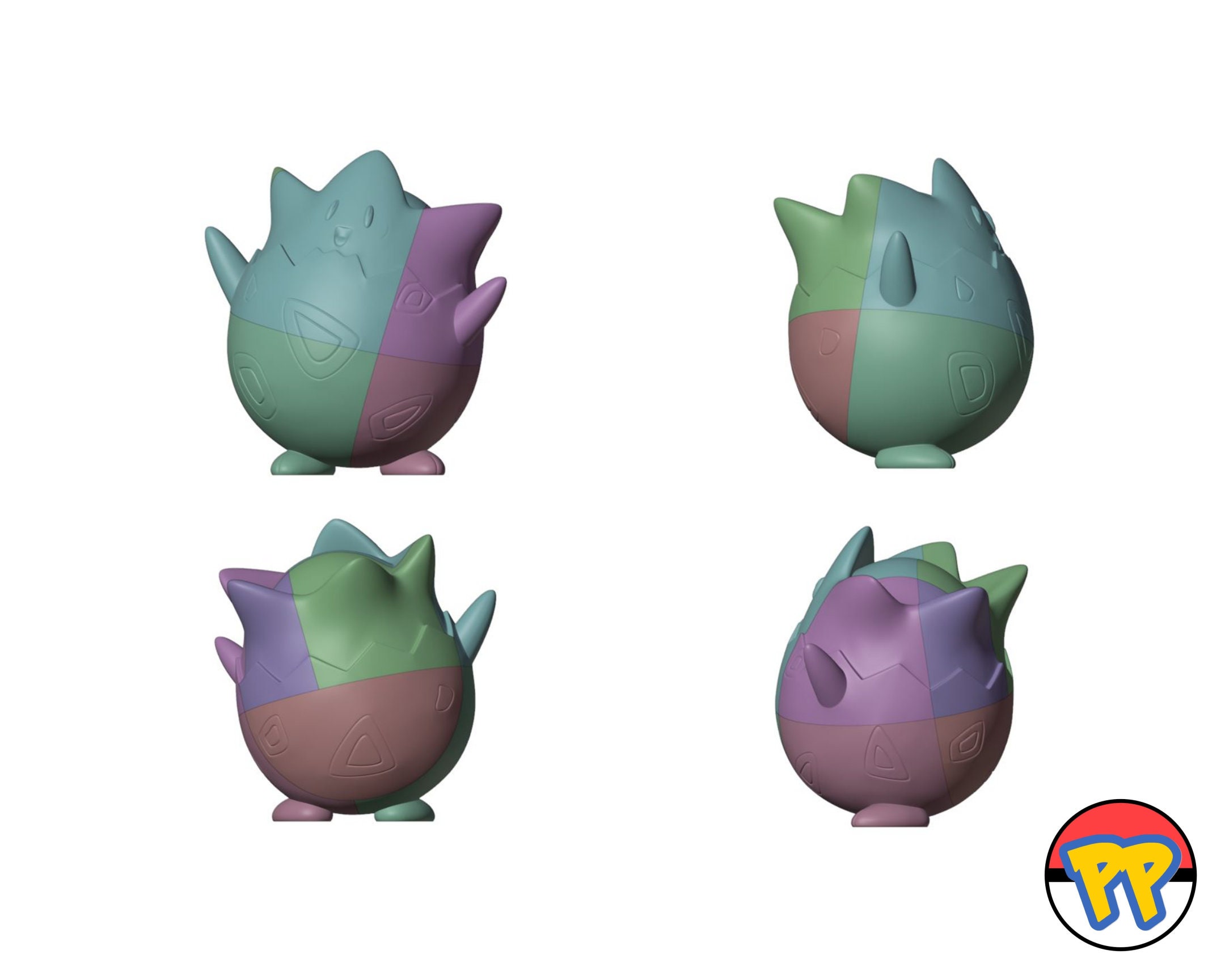Togepi Life-sized STL 3D Printing Pokemon Files (fan Art), Digital ...