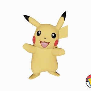 Pikachu Life-sized STL 3D Printing Pokemon Files (fan Art), Digital ...