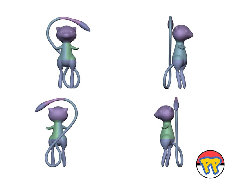 Mew Life-sized STL 3D Printing Pokemon Files (fan Art), Digital ...