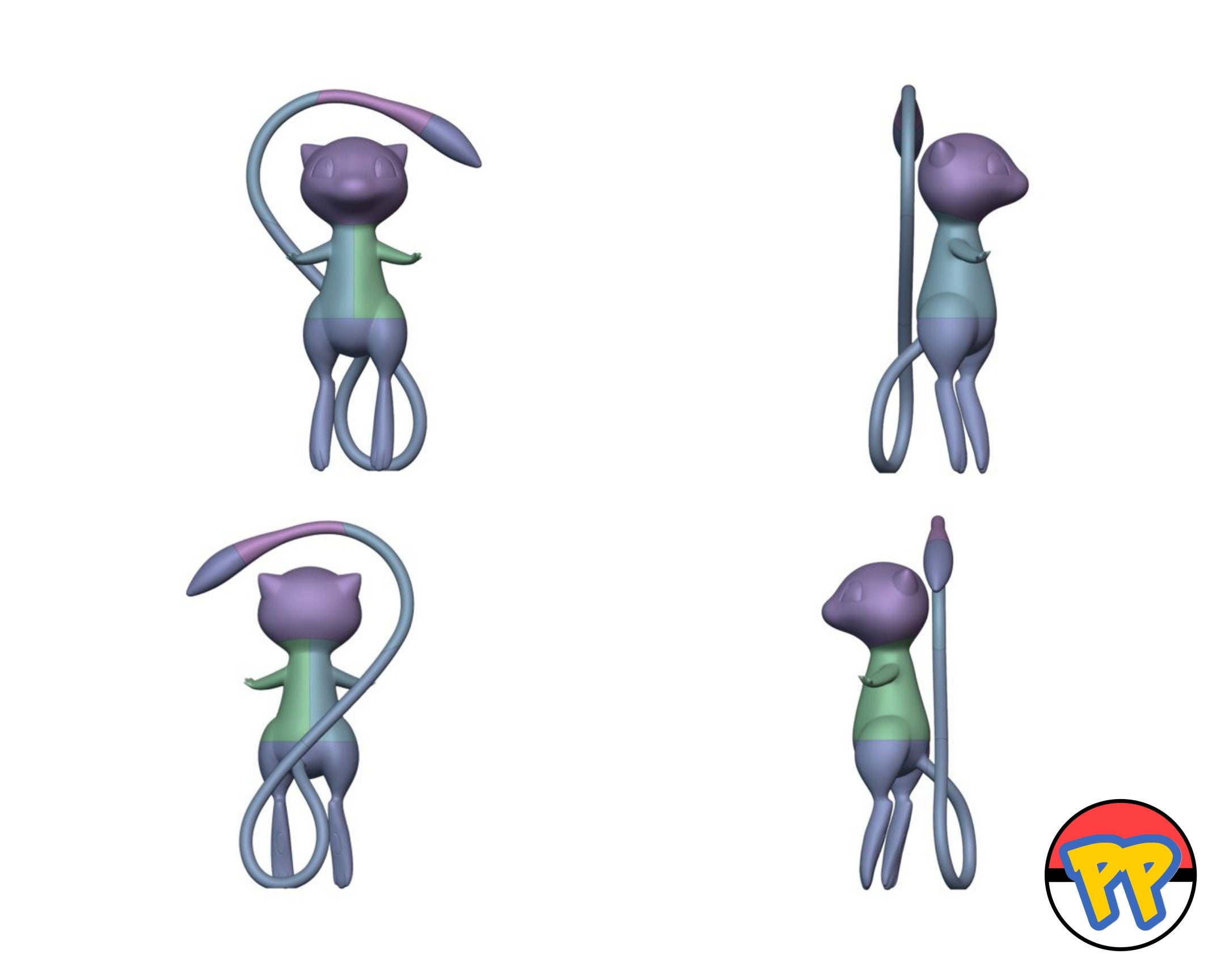 Mew Life-sized STL 3D Printing Pokemon Files (fan Art), Digital ...
