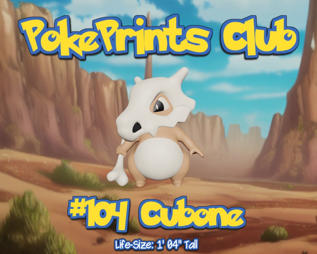 Cubone Life-sized STL 3D Printing Pokemon Files (fan Art), Digital ...
