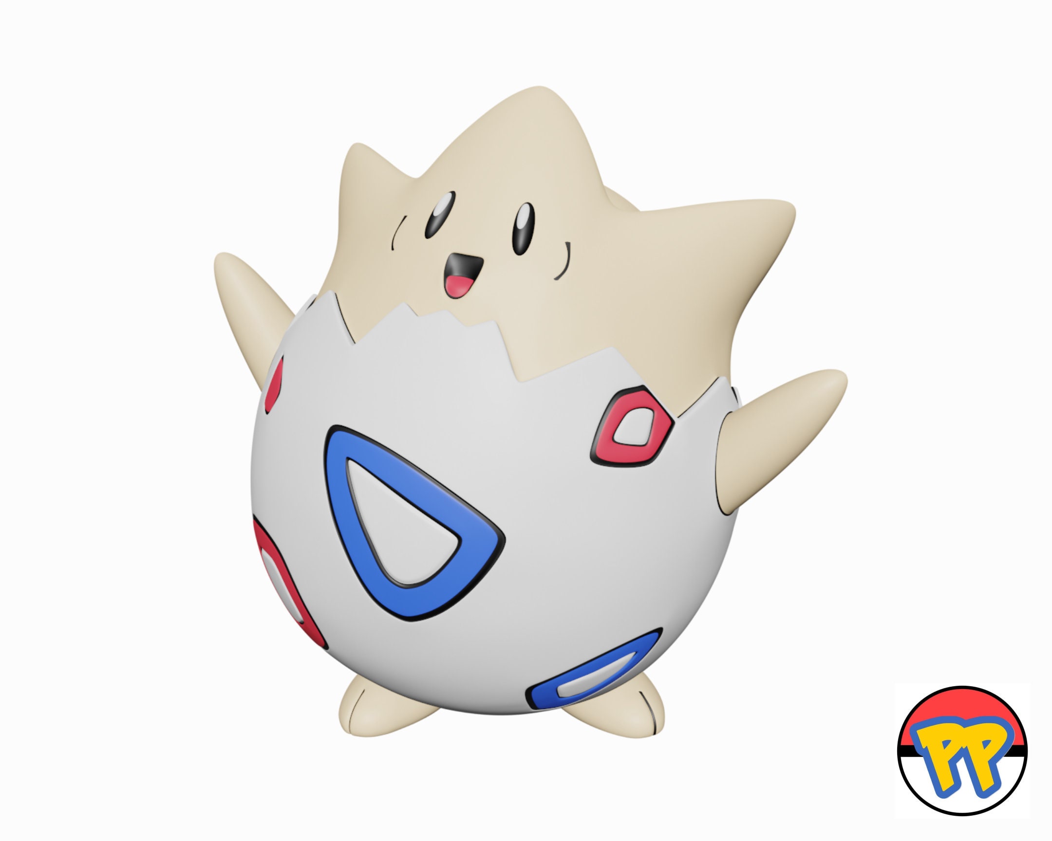 Togepi Life-sized STL 3D Printing Pokemon Files (fan Art), Digital ...