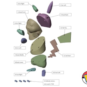 Pikachu Life-sized STL 3D Printing Pokemon Files fan Art, Digital ...