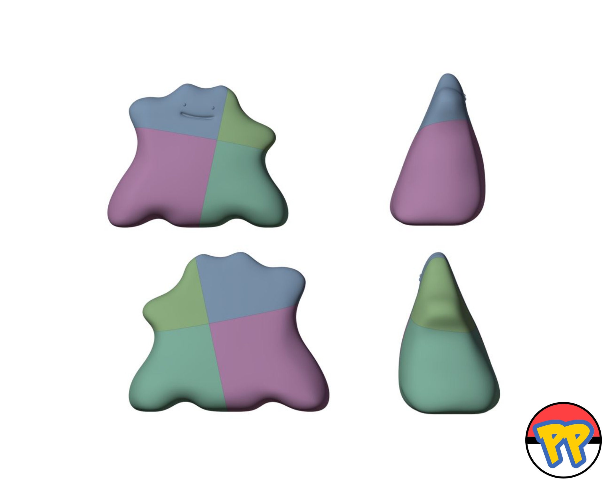 Ditto Life-sized STL 3D Printing Pokemon Files (fan Art), Digital ...