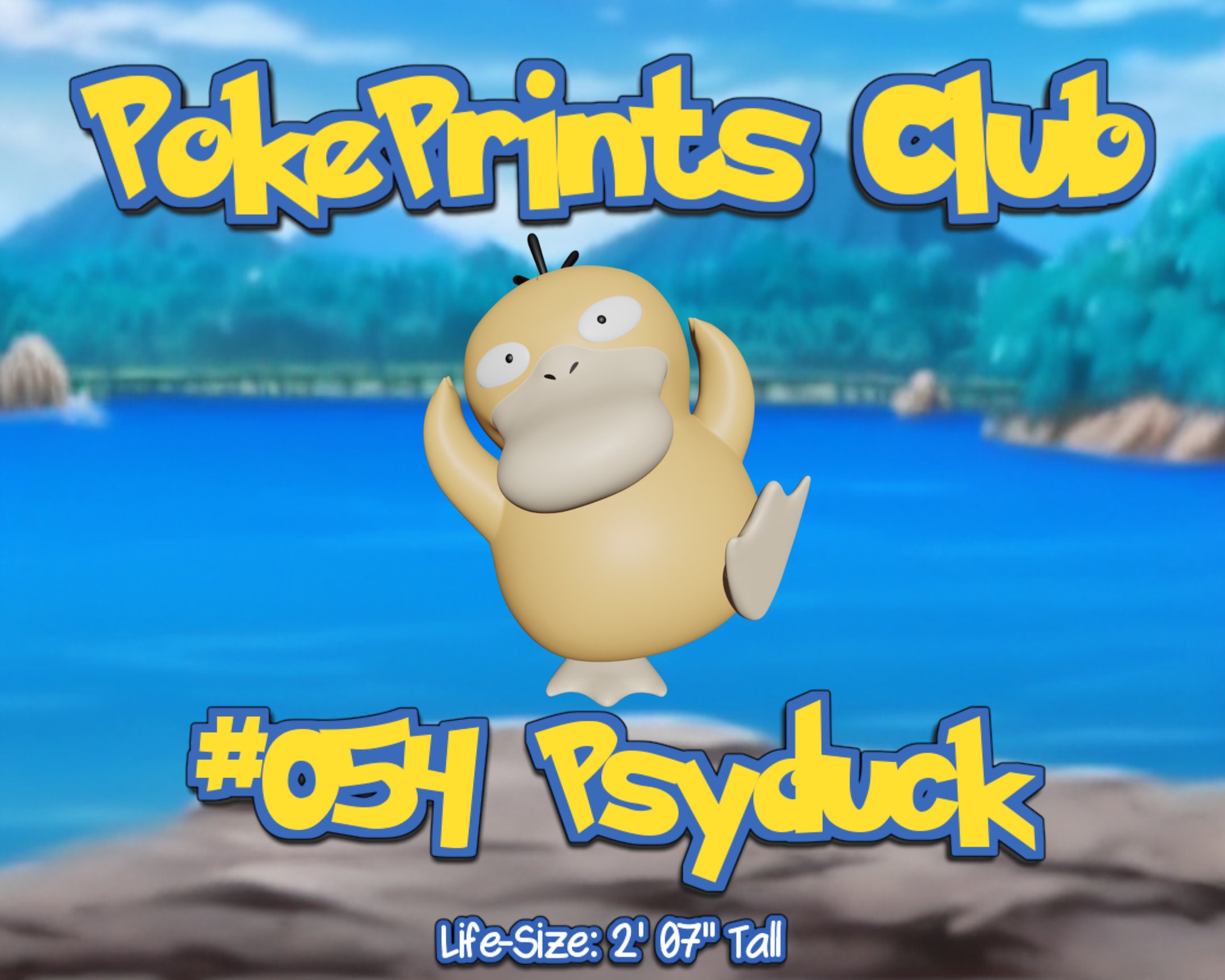Psyduck Life-sized STL 3D Printing Pokemon Files (fan Art), Digital ...