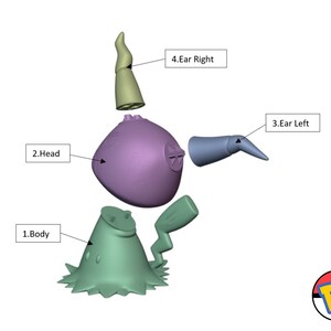 Mimikyu Life-sized STL 3D Printing Pokemon Files (fan Art), Digital ...