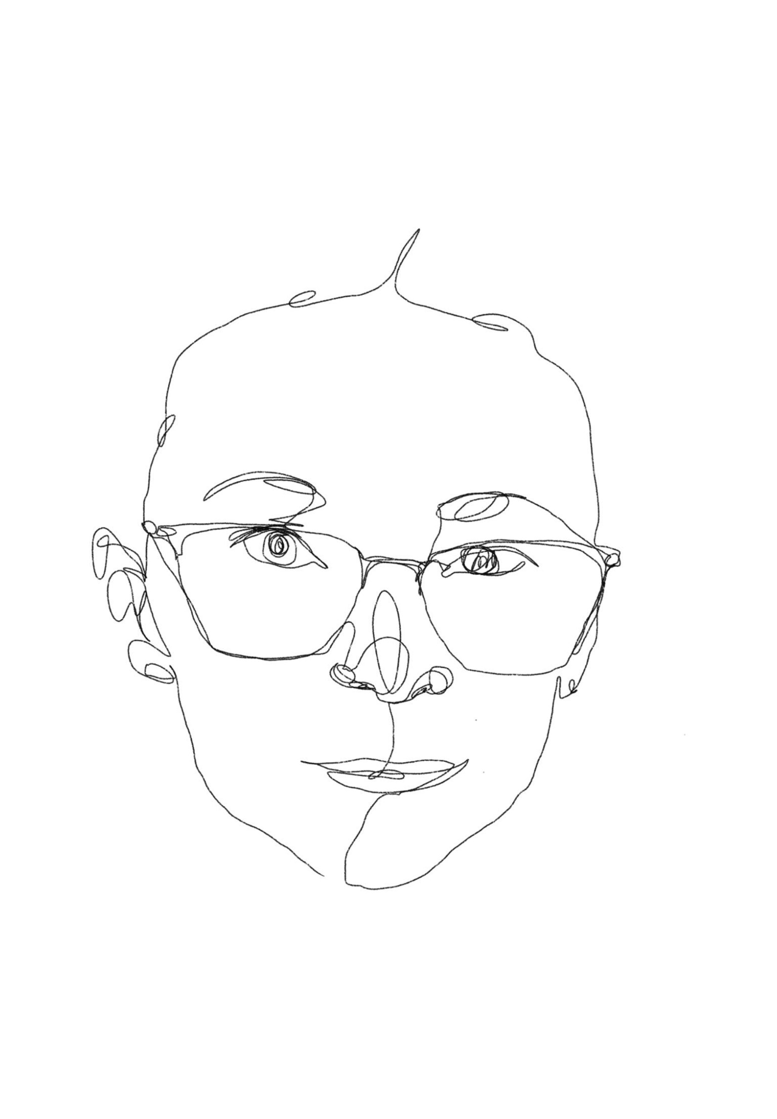 Line Drawing Portrait - Etsy