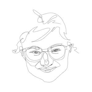 Line Drawing Portrait - Etsy
