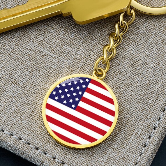 USA Flag Keychain Keyring Flags of the World United States - Etsy