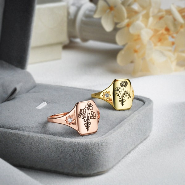 Flower Ring - Etsy