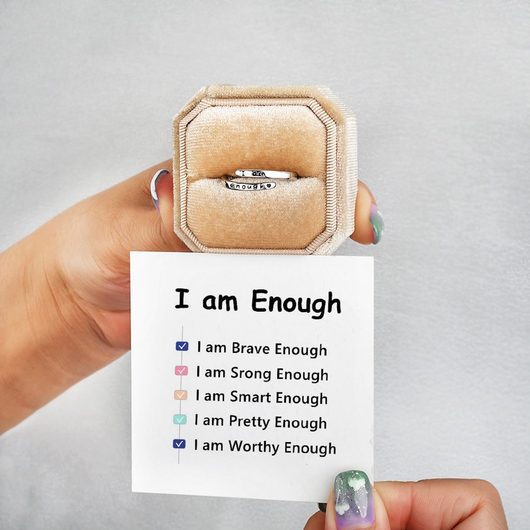 Silver Ring-925 Sterling Silver Self-love Ring for Myself-i Am Enough ...