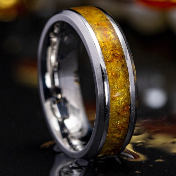 Mens Amber Ring - Etsy