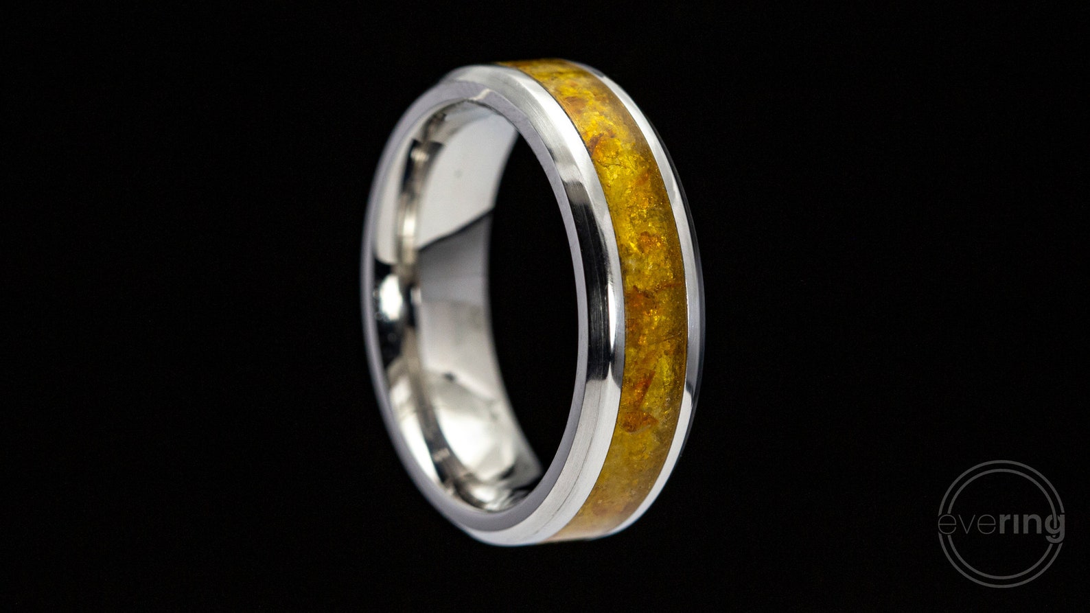 Amber Stainless Steel Ring - Etsy